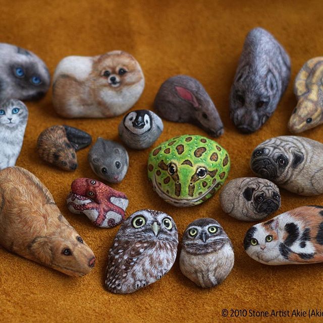These Animals Painted On Stones Look Life-Like! - Our Funny Little Site