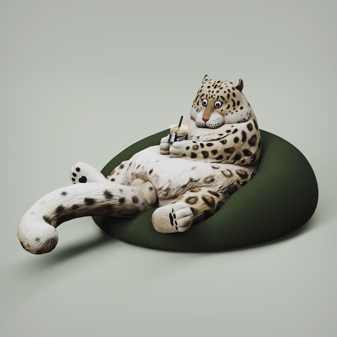 Artist Illustrates Animals as Lazy Creatures - Our Funny Little Site